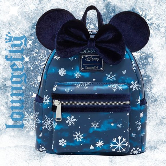 Loungefly | Bags | Nwt Loungefly Disney Snowflake Minnie Mouse Velvet ...